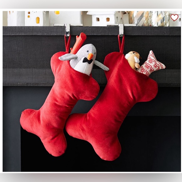 Pottery Barn | Dog | Pottery Barn Classic Velvet Bone Pet Stocking ...